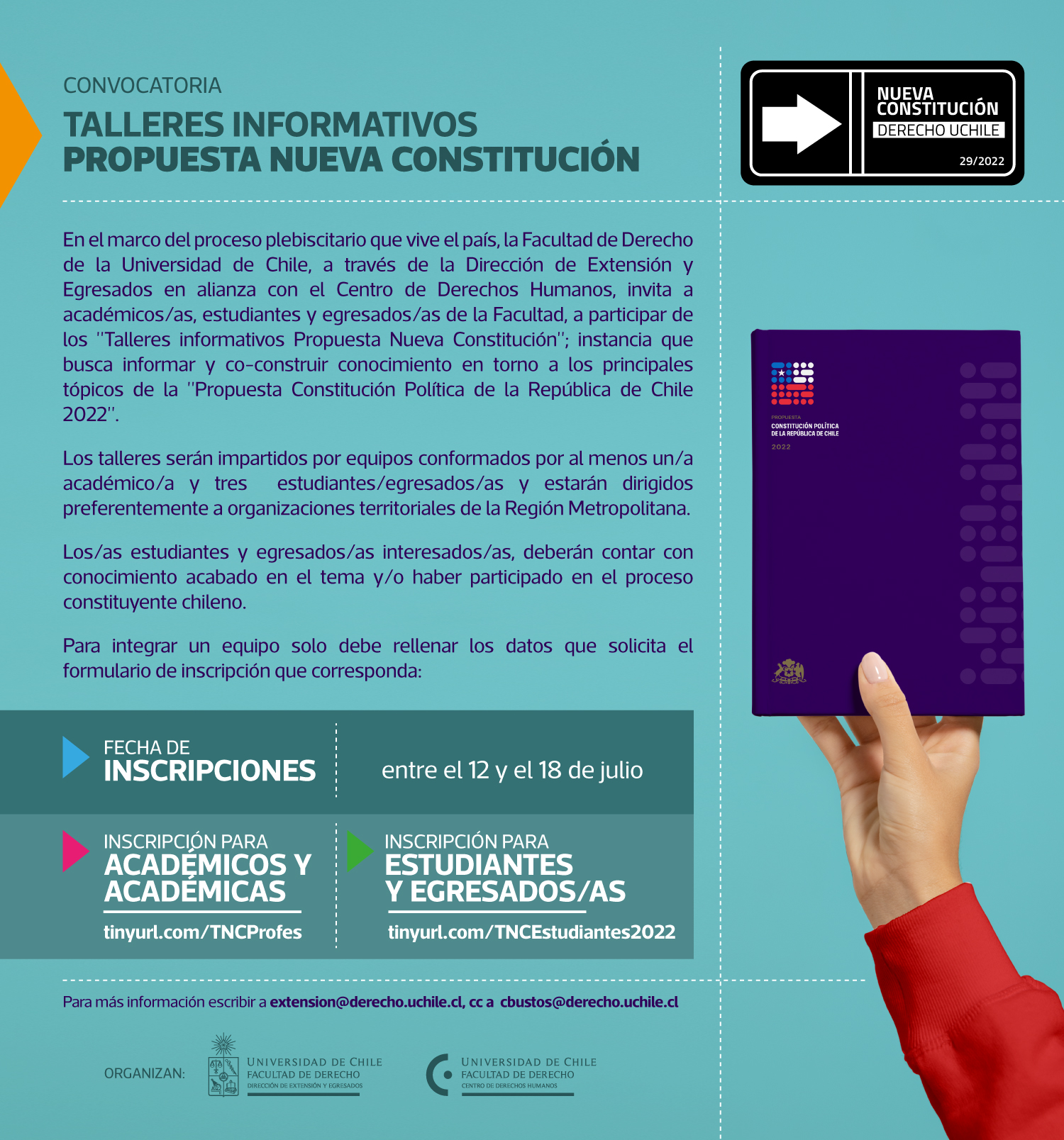 Convocatoria Talleres informativos propuesta Nueva Constitución ...